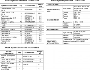 MALSR System | Honeywell [Spare Parts Only - While Supplies Last ...